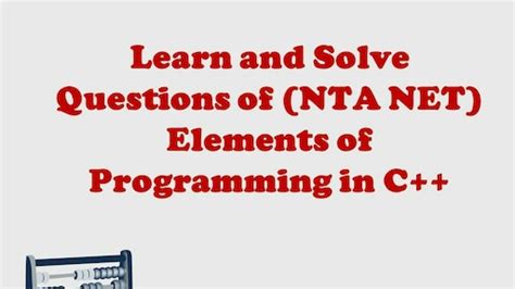 Nta Ugc Net And Set Exams Elements Of C Nta Ugc Netjrf Computer