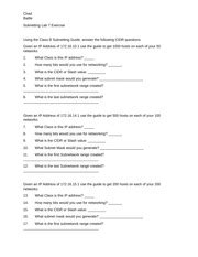 Subnetting Lab Exercise Chad Battle Subnetting Lab Exercise Using The Class B Subnetting