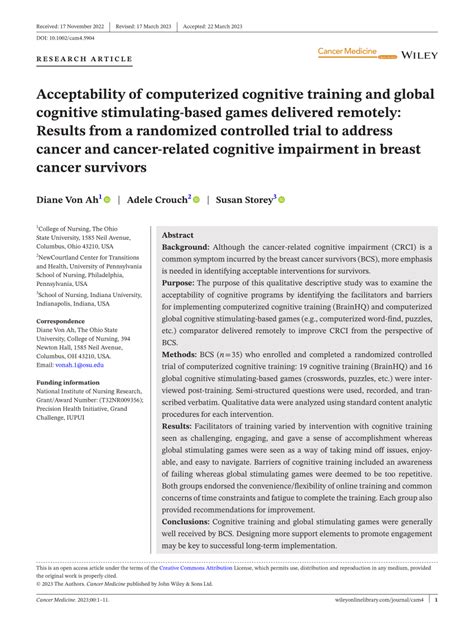 Pdf Acceptability Of Computerized Cognitive Training And Global Cognitive Stimulating Based
