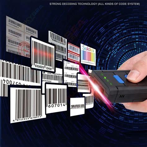 1D Wireless Bar Code Scanner Laser Barcode Scanner Mini Pocket HID Virtual Keyboard 1D Bluetooth