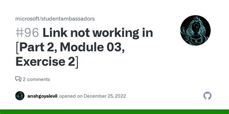 Link Not Working In Part Module Exercise Issue Microsoft Studentambassadors