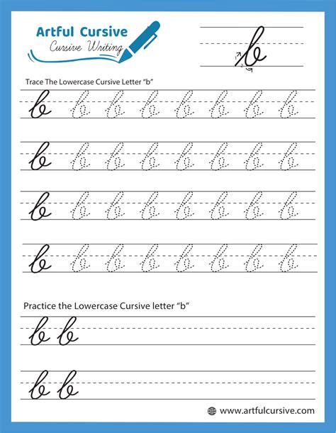 Cursive Alphabet Letter B Worksheet