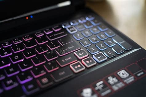 Color Backlit Keyboard Close Up Gaming Laptop Stock Photo Image Of Security Hacker 276181826
