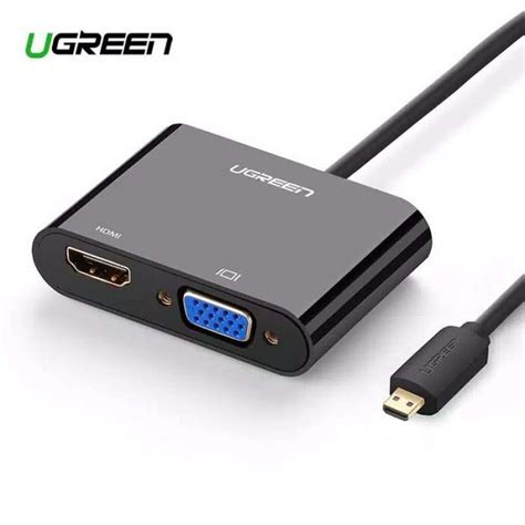 Promo Ugreen Micro Hdmi Active To Hdmi Vga Adapter Black Diskon Di Seller Shika Store
