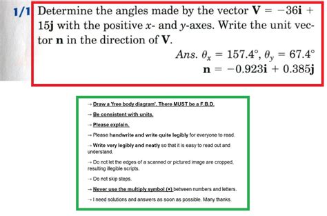 Solved Determine The Angles Made By The Vector V Chegg