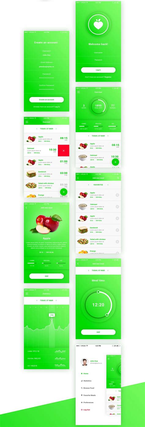 Fitapp Mobile App Psd Template Free Download