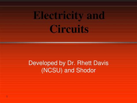 PPT Electricity And Circuits PowerPoint Presentation Free Download ID