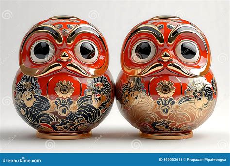 Daruma Dolls Faces On Notebook Background Cartoon Vector Cartoondealer Com