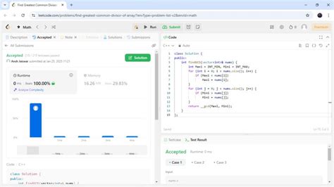 day32 gcd leetcode problemsolving math codingjourney ansh jaiswar
