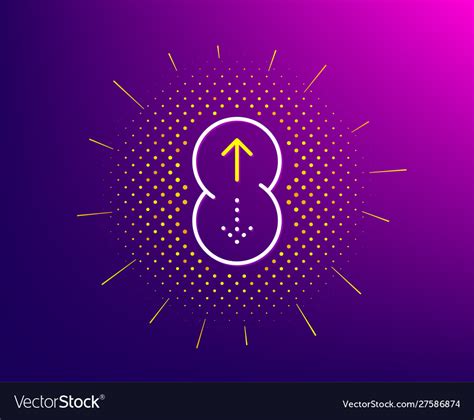 Swipe Up Line Icon Scrolling Arrow Sign Landing Vector Image