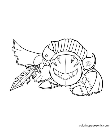 Dibujo De Kirby Meta Knight Para Colorear Dibujos Para Colorear Imprimir Gratis