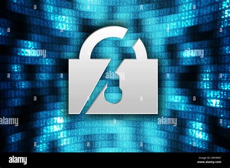 Cracked Encryption Digital Safety Concept Illustration Cracked Lock