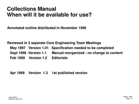 PPT Collection Manual Cintex SubGroup Meeting PowerPoint Presentation