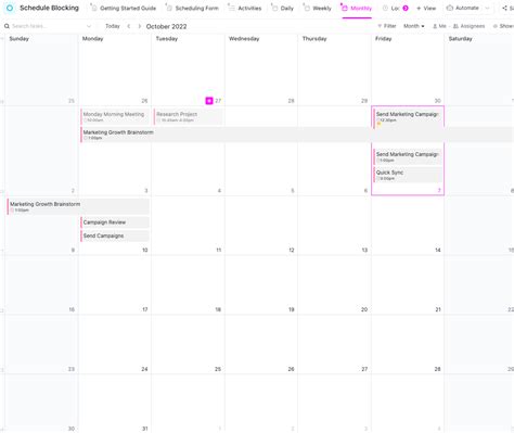 Free Time Blocking Templates Weekly Daily And Monthly Schedule