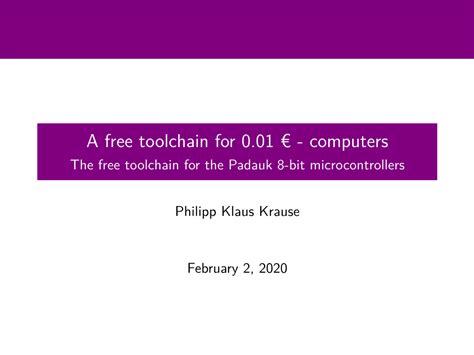 The Free Toolchain For The Padauk Bit Microcontrollers Docslib