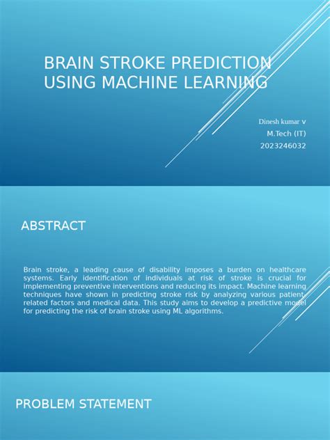 Stroke Prediction Using Machine Learning1 Pdf