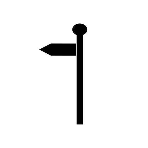 Signpost Icon Vector In Modern Black Style 13155501 Vector Art At Vecteezy