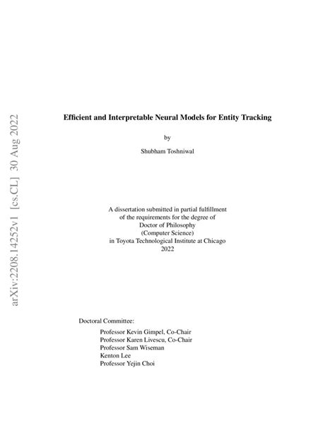 Efficient And Interpretable Neural Models For Entity Tracking Deepai