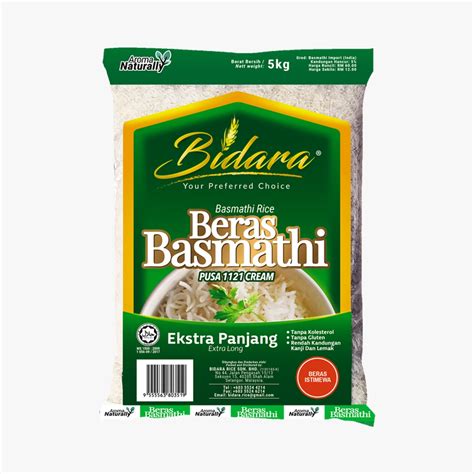 Beras Bidara Basmathi Pusa Cream Grain Valley