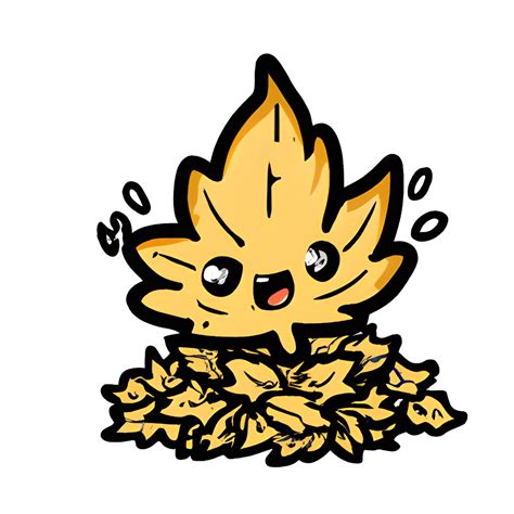 Chibi Kawaii Fall Leaves · Creative Fabrica