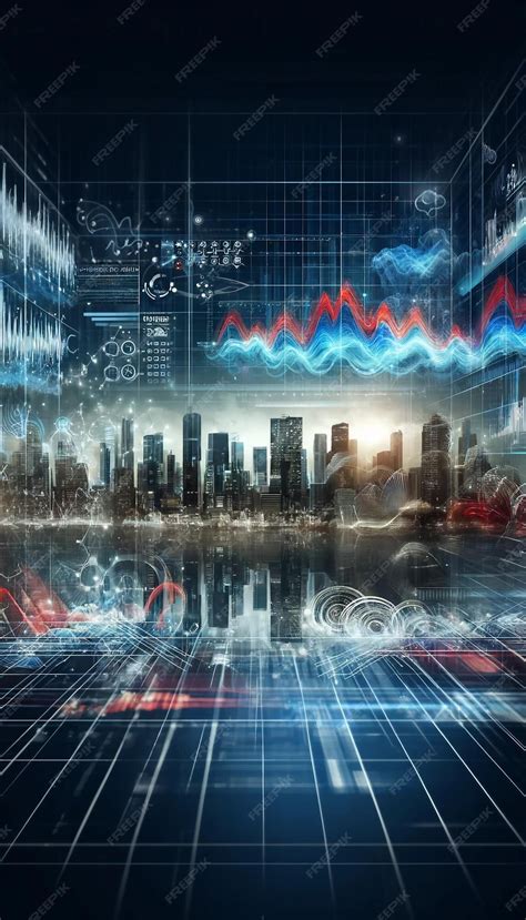 Premium Vector Dynamic Data Visualization Futuristic Financial Interface
