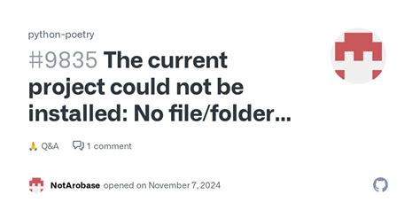 The Current Project Could Not Be Installed No Filefolder Found For