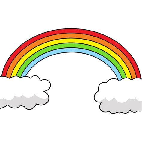 Premium Vector Rainbow Cartoon Colored Clipart Illustration