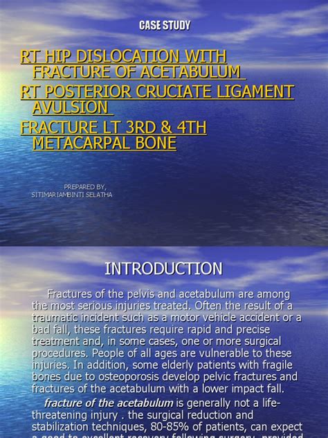 Hip Dislocation Pdf Pelvis Hip