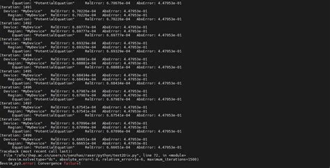 Speed Of Iteration And Convergence Failure DEVSIM TCAD