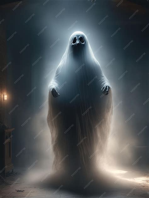 Premium Ai Image Illustration Of An Ultra Realistic Ghost In Dramatic