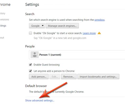 Select Content Settings From The Privacy Section