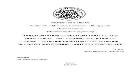implementation of segment routing and mpls traffic · segment routing using mpls data plane