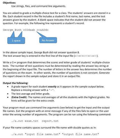 Objectives Use Strings Files And Command Line