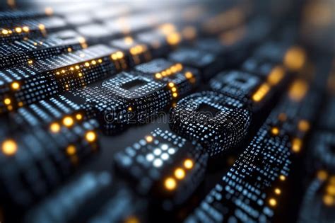 Digital Data Flow With Glowing Binary Code For Technology Backgrounds