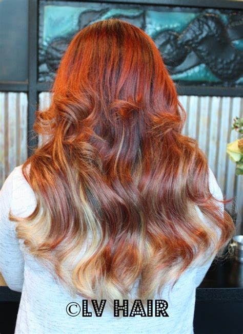 Red Blonde Ombre Hair Extensions
