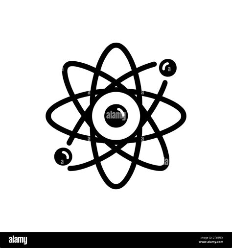 Atom Simple Thin Line Icon Vector Illustration Stock Vector Image And Art Alamy