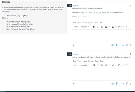 Solved The Speed Drives The Belt At Mmin If The Belt Chegg