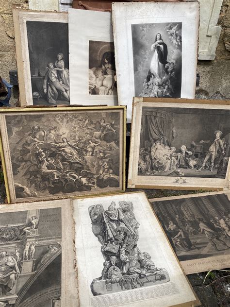 Proantic Lot De Gravures Anciennes