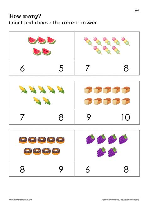 Count The Objects And Circle The Correct Number Teacher Resources