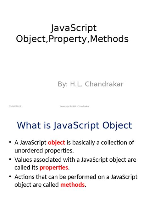Javascript Objectpropertymethods Pdf Java Script Software Engineering