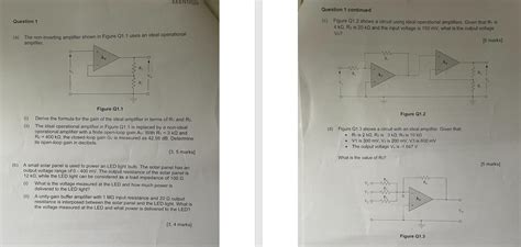 Solved Question A The Non Inverting Amplifier Shown In Chegg