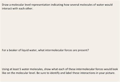 Solved Draw A Molecular Level Representation Indicating How