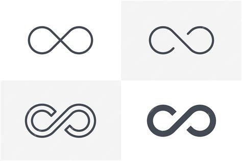 Premium Vector Infinity Icon Set Vector Infinity Icon Bundle Isolated On White Background