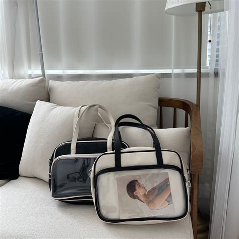 New컬러추가당일출고최저가 Pvc 투명가방 투명숄더백 비치백 쇼퍼 물놀이 레트로 스퀘어 방수가방 운동가방 헬스가방 필라테스가방 요가가방 바캉스 스포티가방 2 Color