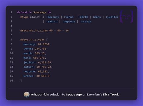 Rchavarrias Solution For Space Age In Elixir On Exercism