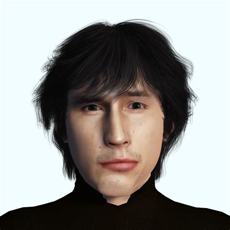 3d Model Adam Driver 3d Rigged Model Ready For Animation Vr Ar Low