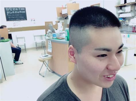 おしゃれ坊主フェード風