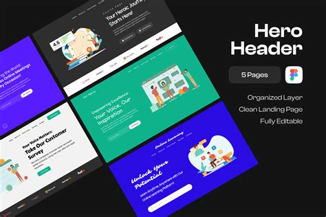 Creative Illustration Hero Header Figma