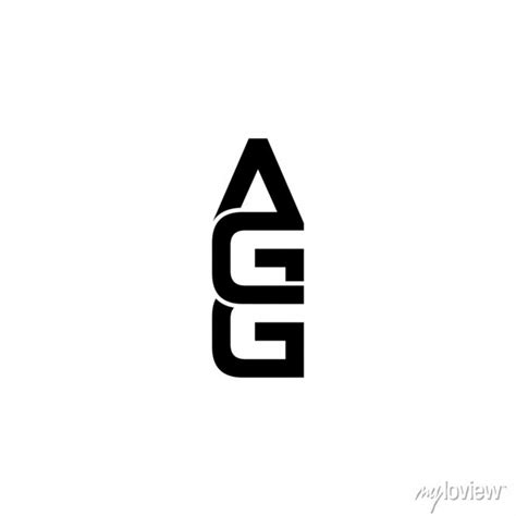 Agg Letter Original Monogram Logo Design Posters For The Wall • Posters