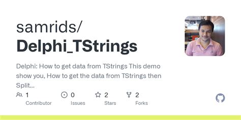 Github Samridsdelphitstrings Delphi How To Get Data From Tstrings This Demo Show You How